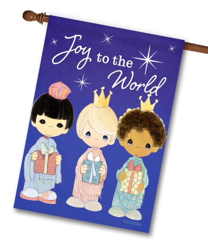 Buy: Precious Moments Joy to the World Wise Men – House Flag Flagology.com