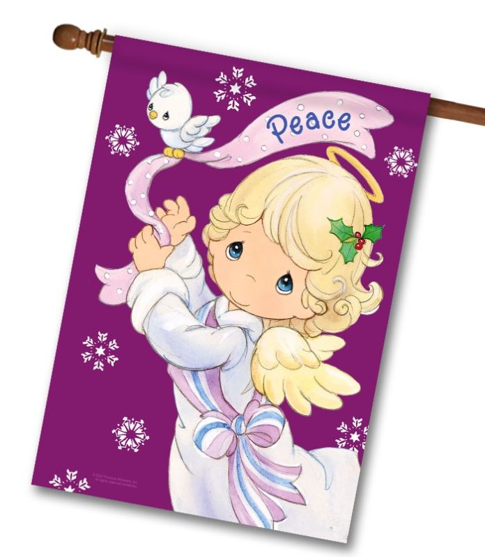 Buy: Precious Moments Peace Christmas Angel – House Flag Flagology.com