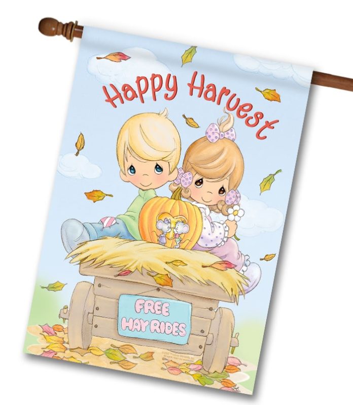 Buy: Precious Moments Happy Harvest Hayride – House Flag Flagology.com