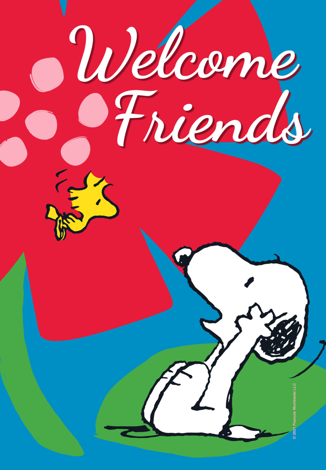 PEANUTS® Welcome Friends Snoopy & Woodstock - GARDEN - Custom Printed ...