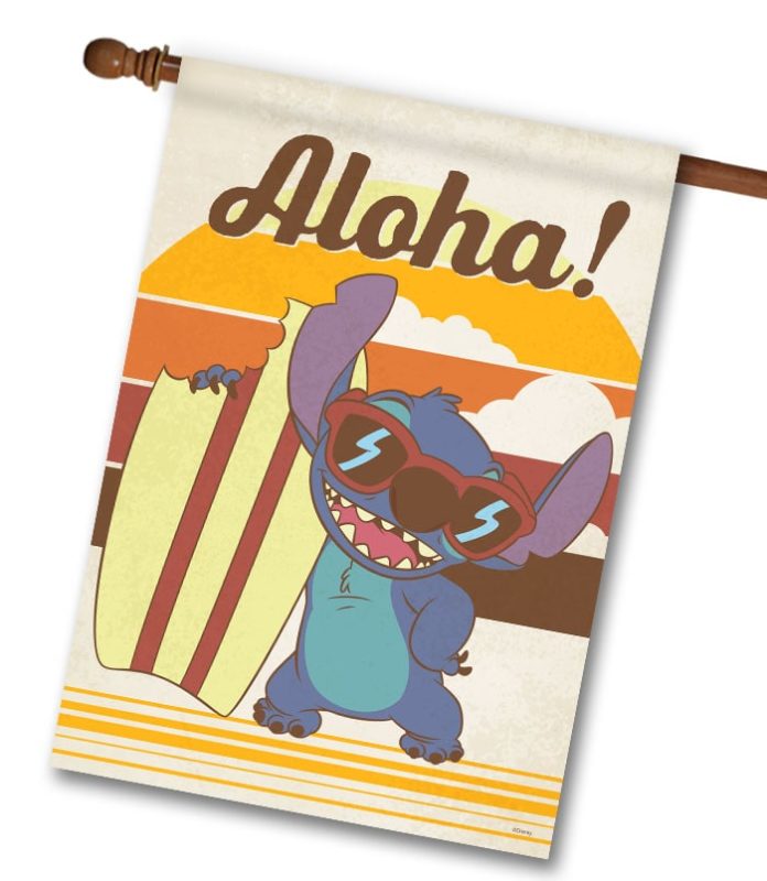 Buy: Aloha Stitch – House Flag Summer Disney Flagology.com