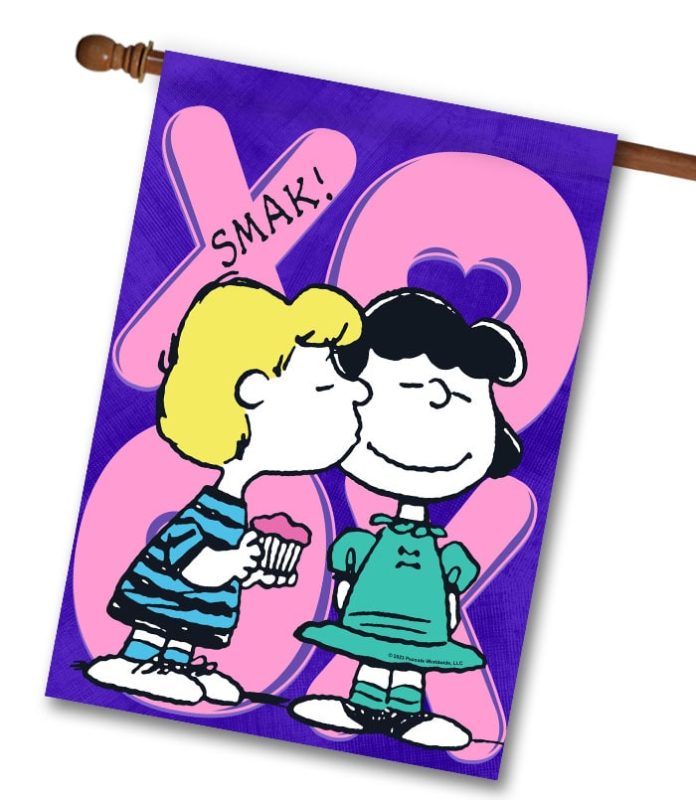 Buy: PEANUTS® XO Lucy and Schroeder – House Flag Flagology.com