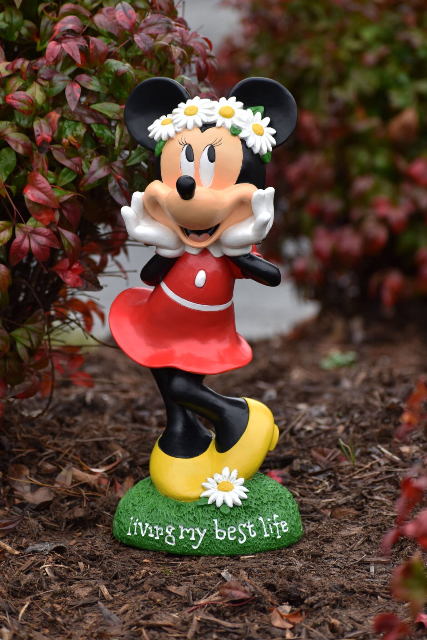 Buy: Minnie Living My Best Life 14″ Garden Statue Flagology.com