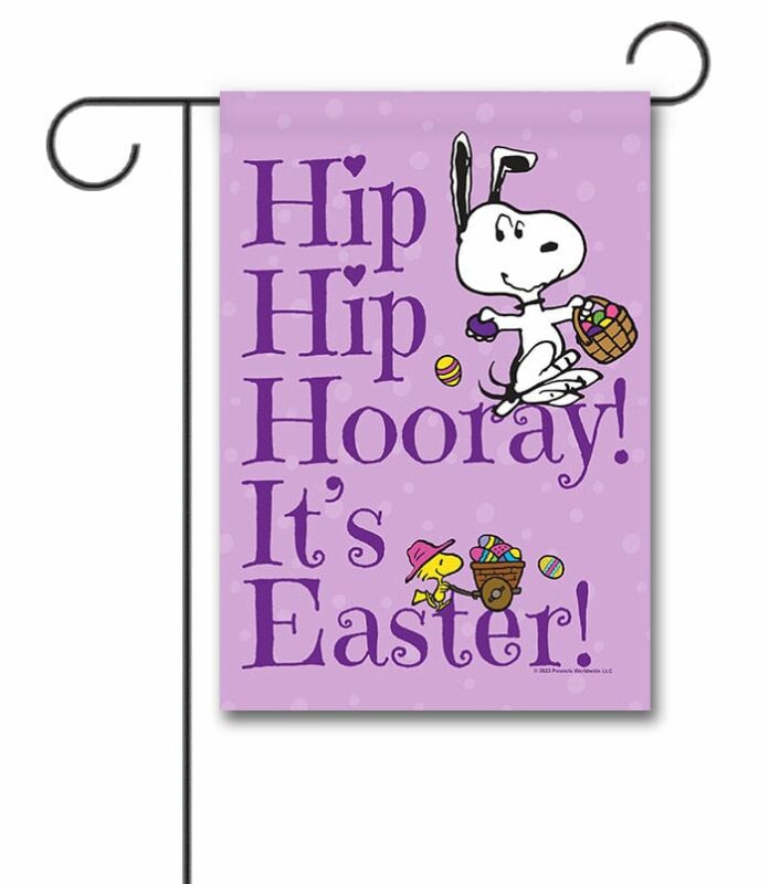 Buy: PEANUTS® Hip Hip Hooray, It’s Easter Snoopy – Garden Flag ...