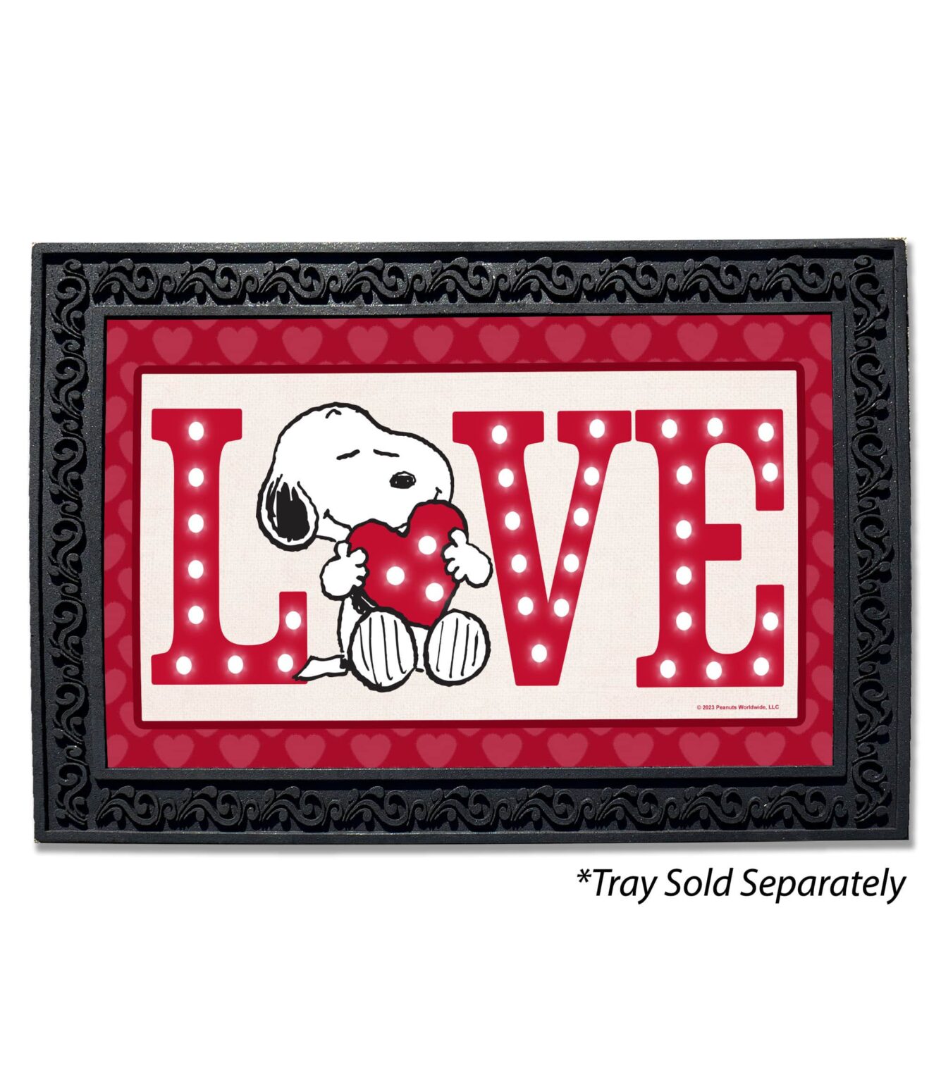 Buy: PEANUTS® Snoopy Love Sign Doormat Valentine's Day Flagology.com