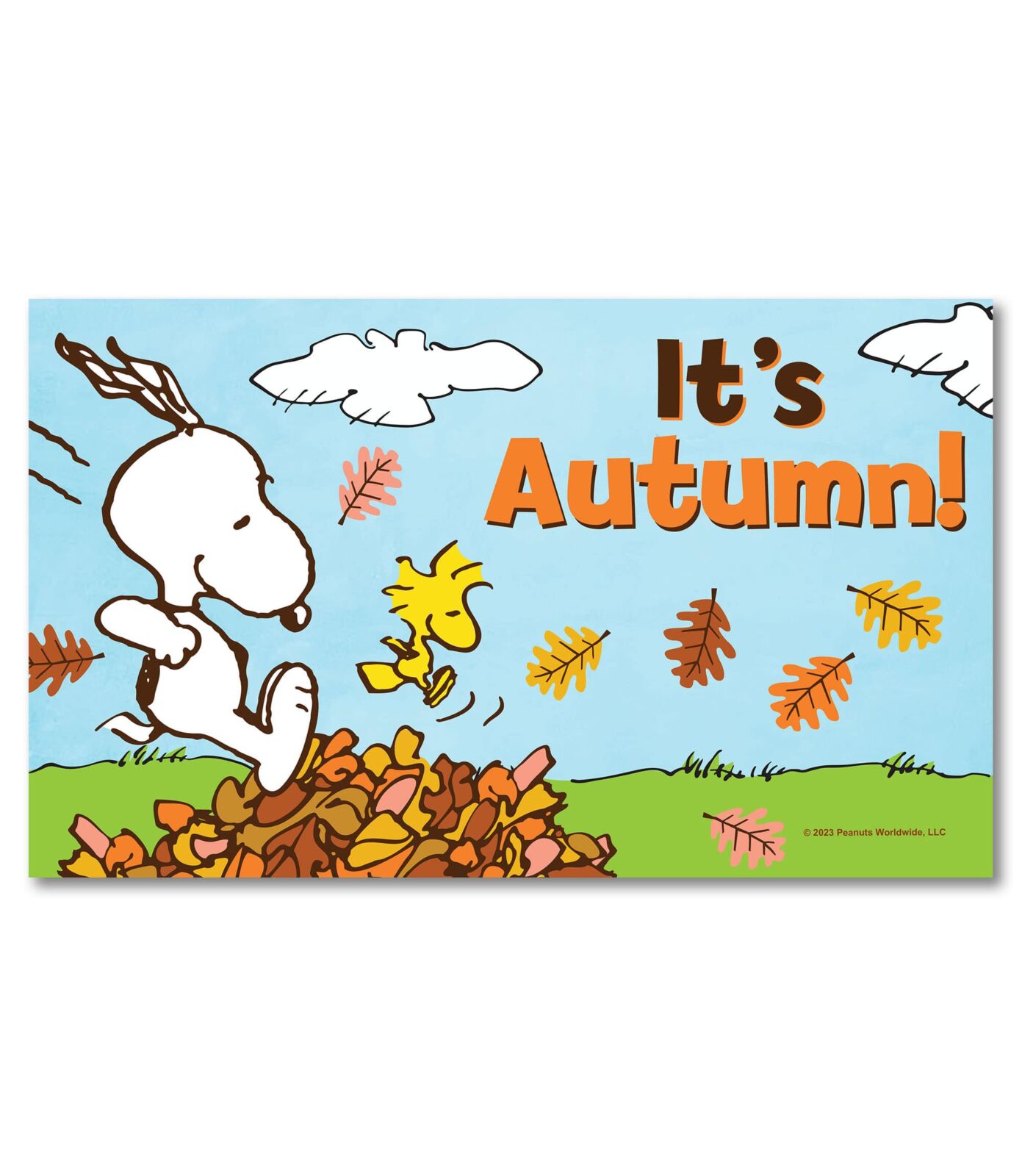 Buy: PEANUTS® It’s Autumn Snoopy Doormat Fall Flagology.com