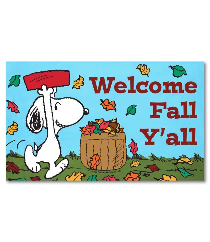 Buy: PEANUTS® Welcome Fall Snoopy Doormat Fall Snoopy Flagology.com
