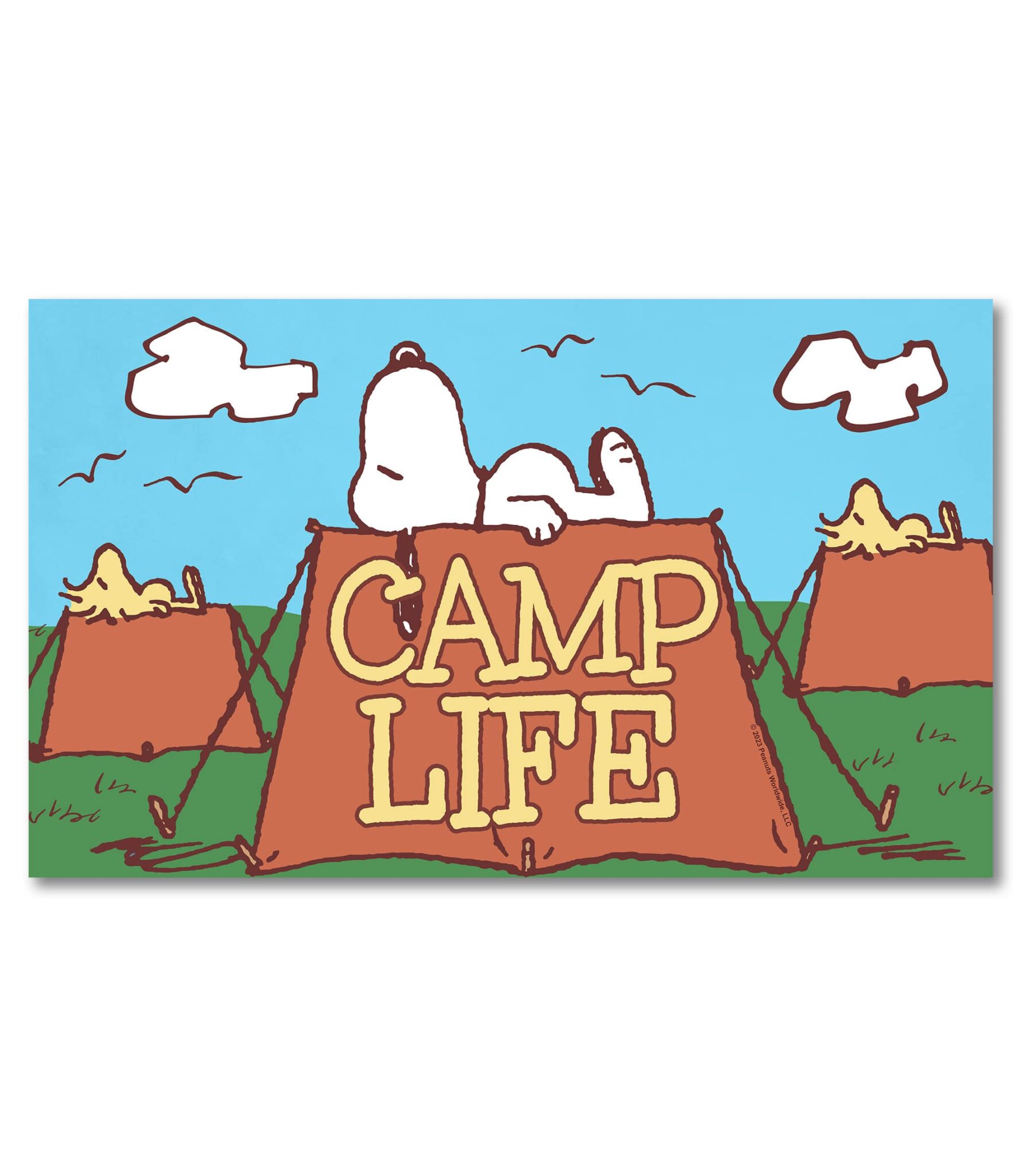Buy: PEANUTS® Camp Life Snoopy Doormat Camping Snoopy Flagology.com