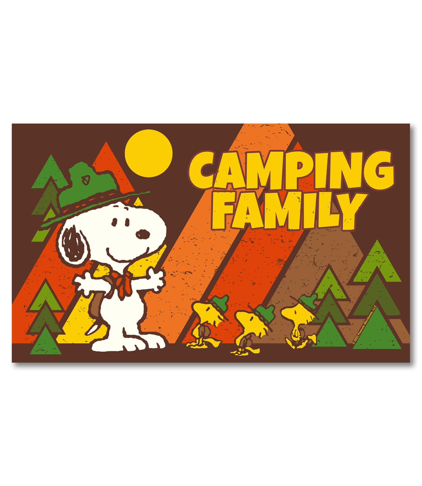 Buy: PEANUTS® Camping Therapy Snoopy Doormat Camping Flagology.com