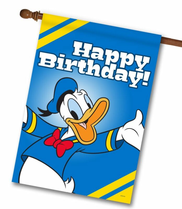 Buy: Donald Duck Happy Birthday – House Flag Flagology.com