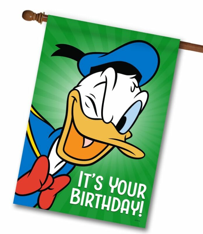 Buy: It’s Your Birthday Donald Duck – House Flag Flagology.com