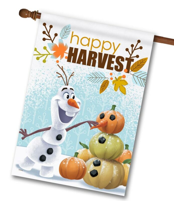 Buy: Happy Harvest Olaf – House Flag Fall Olaf Flagology.com