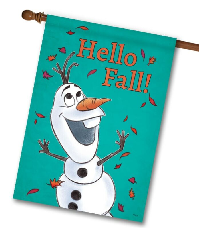 Buy: Hello Fall Olaf – House Flag Fall All Disney Flagology.com