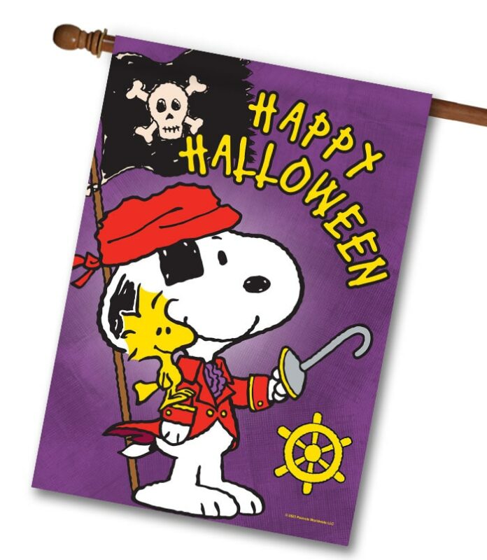 Buy: PEANUTS® Pirate Halloween Snoopy – House Flag Flagology.com