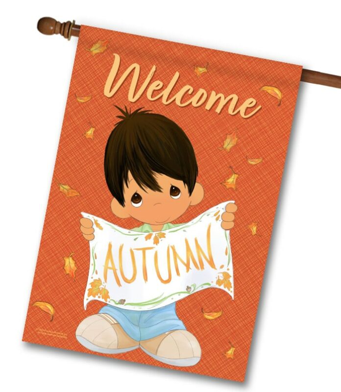 Buy: Precious Moments Autumn Welcome – House Flag Flagology.com