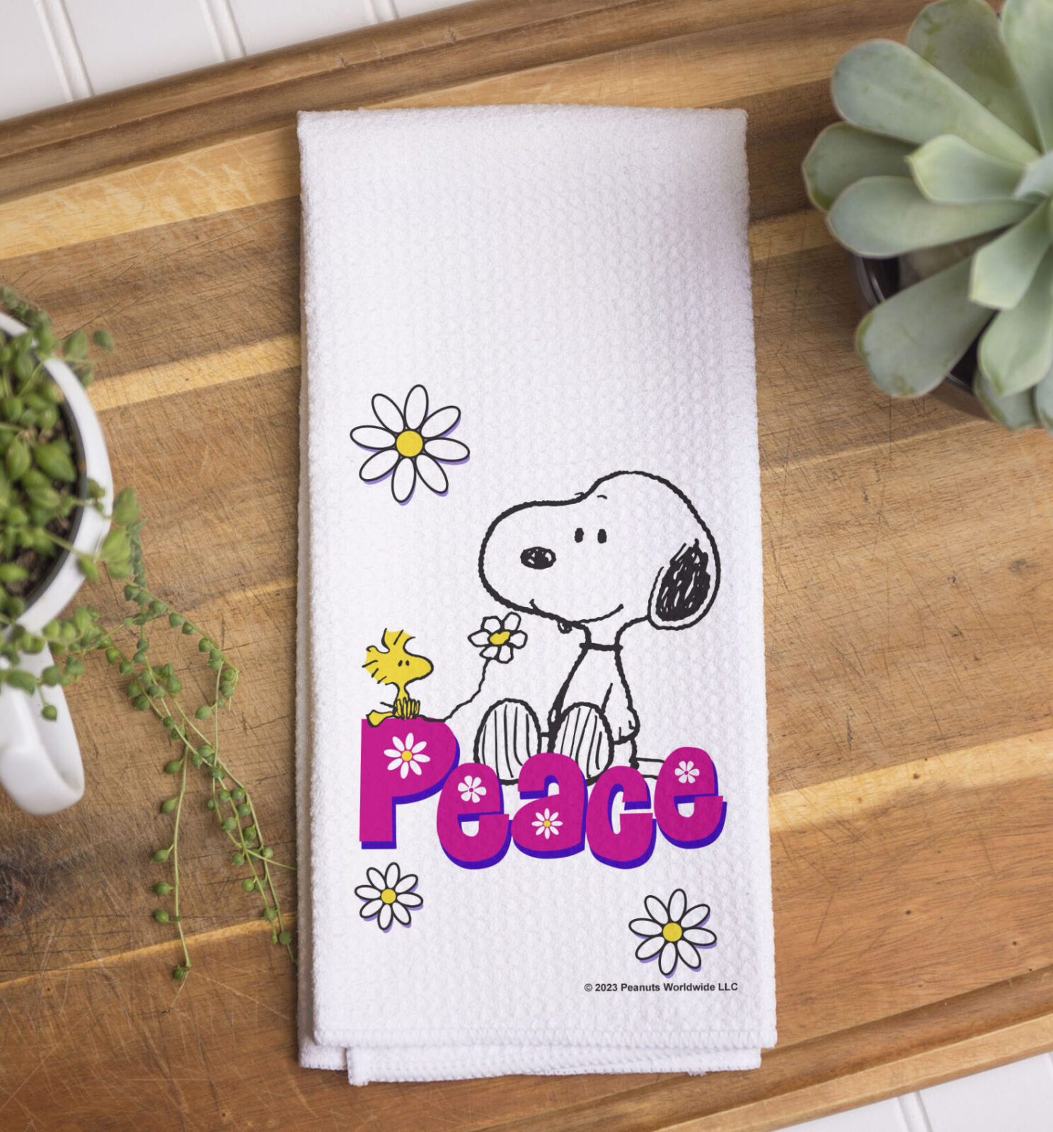 Buy: PEANUTS® Peace Snoopy – Garden Flag Snoopy Flagology.com