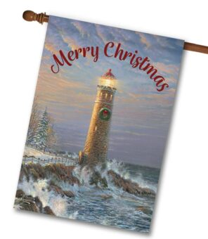 Buy: Christmas Lighthouse – House Flag Christmas Flagology.com