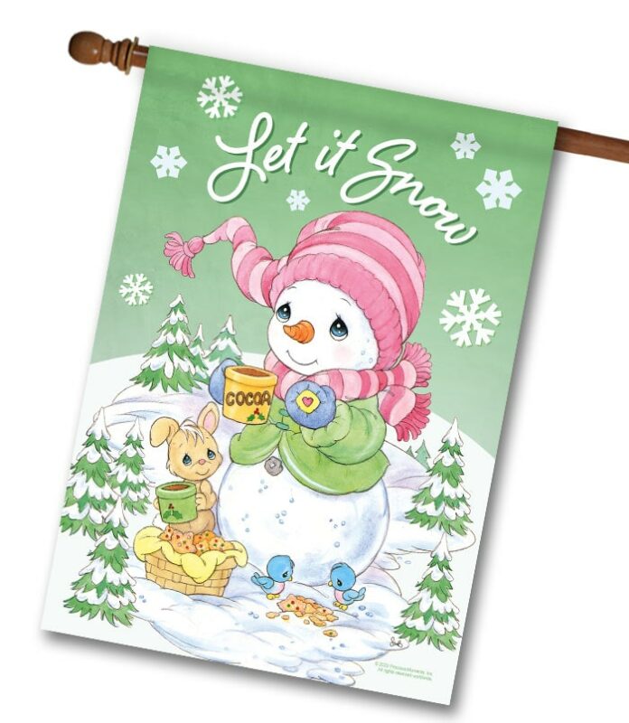 Precious Moments Let it Snow - House Flag - 28" x 40" - Custom Printed ...