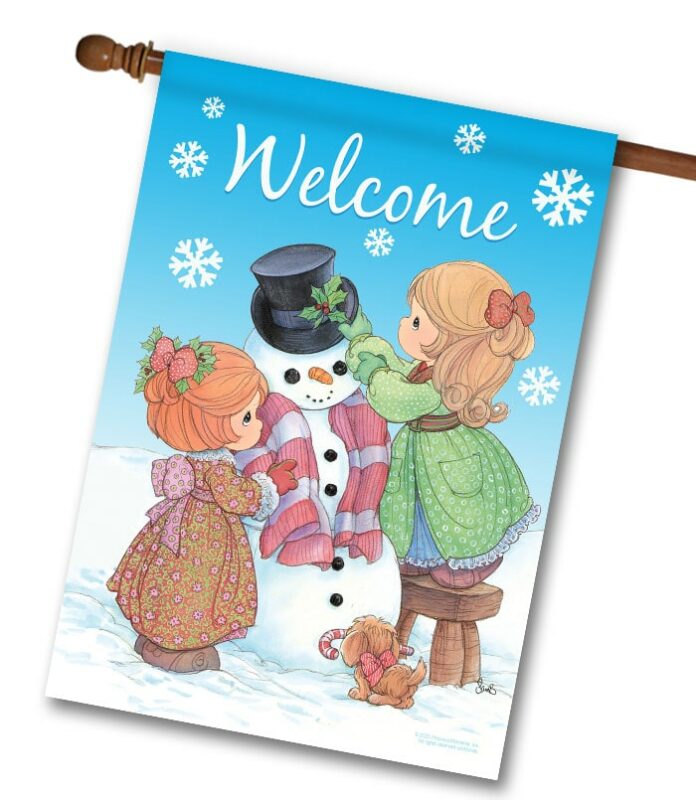 Buy: Precious Moments Let it Snow – House Flag Flagology.com